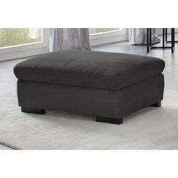 OTTO home Stauraumhocker &raquo;Alberto&laquo; gross, mit Stauraum grau 100% Polyester;Microfaser in Antiklederoptik (100% Polyester);Luxus-Microfaser 