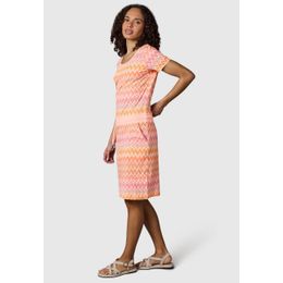 Ragwear Damen Minikleid "Baomi Print YOUMODO"pfirsich, Gr. XL, Sweatware, Material: 100% Baumwolle, Kleider, Gemustertes kurzes Sommerkleid mit