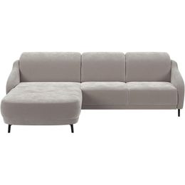 Sit & More sit&more Ecksofa &raquo;Blues L-Form&laquo; wahlweise mit Klapptisch und USB grau 100% Polyester B/H/T: 271cm x 93cm x 191cm, Luxus-Microfaser ALTARA NUBUCK , 