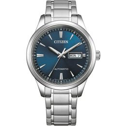 Citizen Herren Automatikuhr &raquo;NY4058-79XC&laquo; Armbanduhr, Herrenuhr, Mechanische Uhr, Edelstahlarmband, analog, Tag silber Einheitsgr&ouml;&szlig;e