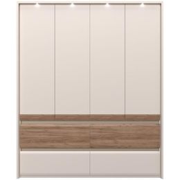 OTTO home Kleiderschrank &raquo;Invictus, UV lackiert, kratzfest, FSC-zertifiziert, grifflose Optik&laquo; abgerundete Schubladen aus MDF im Holzdekor, soft-close