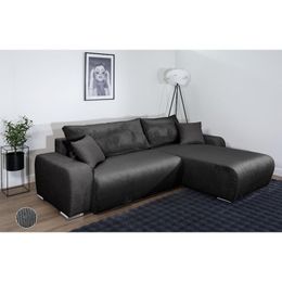 Collection AB Ecksofa &raquo;Pia L-Form, B: 237 cm&laquo; Schlaffunktion, Bettkasten & 2 Zierkissen, Federkern grau 100%Polyester B/H/T: 237cm x 41cm x 169cm, 