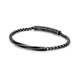 Fynch-Hatton Herren Fynch-Hatton Armband &raquo;Schmuck Geschenk Edelstahl Armkette The Twist&laquo; braun 18,5cm, Edelstahl