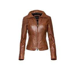 Bugatti Damen Lederjacke "Bugatti Lederjacke", braun, Gr. 40, uni, Obermaterial: 100% Lammleder LEL., Jacken, aus hochwertigem Leder