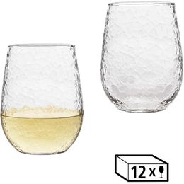 Libbey Gl&auml;ser-Set &raquo; Weinglas 12er Set -STEMLESS-&laquo; 503 ml, hochwertig verarbeitet, im modernen Design transparent Glas &Oslash; 9cm x 11,5cm, 503ml, 12 Stk.