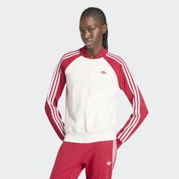 Damen Outdoorjacke "SST CLASSIC TRACK", rot, Gr. XL, adidas originals, Obermaterial: 50% Baumwolle, 43% Polyester, 7% Elasthan, Jacken