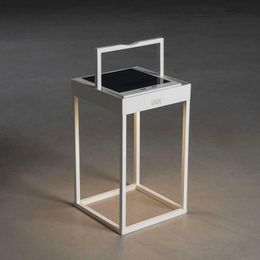 Konstsmide LED Laterne &raquo;Portofino&laquo; LED-Modul 2 Stk. Warmwei&szlig; Portofino LED Solar/USB-Laterne, dimmbar wei&szlig; H: 30cm, 2 Stk.