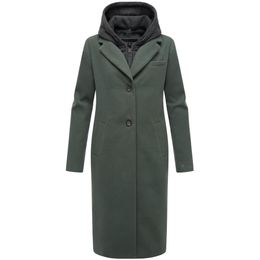 Navahoo Damen Langmantel "Kekstraum 14", grau, Gr. XL, Obermaterial 1: 95% Polyester, 3% Viskose, 2% Elasthan. Obermaterial 2: 100% Polyester.