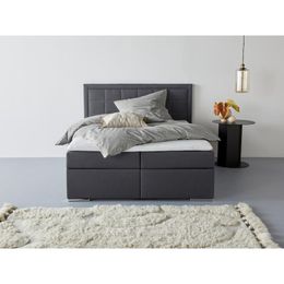 Collection AB Boxbett &raquo;"Athena" wahlweise mit Bettkasten&laquo; inkl. Topper bei Ausf&uuml;hrung mit Matratze, in H&auml;rtegraden H2, H3, H4 grau Holzwerkstoff 