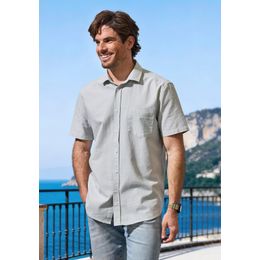 H.I.S. H.I.S Herren Kurzarmhemd, gr&uuml;n, Gr. M, unifarben, Web, Obermaterial: 100% Baumwolle, Hemden, mit Kentkragen, Oxford-Qualit&auml;t aus reiner Baumwolle