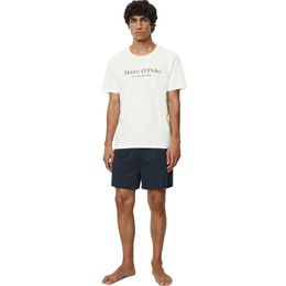 Marc O'Polo Marc O'polo Herren Marc O'Polo T-Shirt &raquo;Mix & Match Cotton&laquo; mit Logo-Print vorn wei&szlig; XXL
