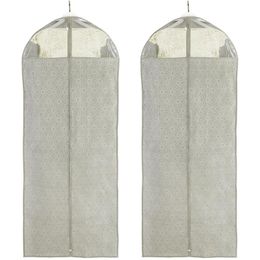 Wenko Kleidersack &raquo;Modell Balance&laquo; 60 x 180 cm, lang, atmungsaktiv, mit Rei&szlig;verschluss & Sichtfenster grau B/H/L: 60cm x 180cm