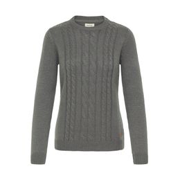 oxmo Damen Strickfleece-Pullover "Strickpullover OXCarryone", grau, Gr. S, Obermaterial: 100% Polyacryl PAN., Pullover