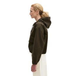 Marc O'Polo MARC O'POLO Damen Outdoorjacke "aus gepeachtem Baumwoll-Canvas"mossy earth, Gr. 36, unifarben, Obermaterial: 100% Baumwolle, Jacken