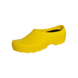 SALIHA Damen Clog "Gartenclogs Multi Clog geschlossen", Gr. 41, gelb, Obermaterial: 100% Polyurethan PU., Schuhe
