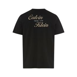 Herren T-Shirt "CALVIN KLEIN", schwarz, Gr. L, Calvin Klein Jeans, unifarben, Web, Obermaterial: 100% Baumwolle, Shirts, Regular fit mit Print
