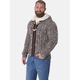 Jan Vanderstorm Herren Kapuzenstrickjacke "Outdoor Strickjacke EIRBORG", gr&uuml;n, Gr. 6XL, Obermaterial: 85% Polyacryl PAN. 15% Wolle mw., Strickjacken