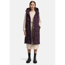 Marikoo Damen Steppweste "Narikaa", lila, Gr. L, Obermaterial: 100% Polyester. Innenseite: 100% Polyester, Westen, mit weichem Teddyfell