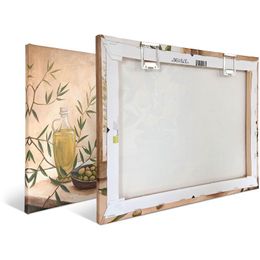 Artland Leinwandbild &raquo;R&uuml;gen Rasender Roland Panorama&laquo; Zugbilder 1 Stk. tlg. auf Holzrahmen gespannt gr&uuml;n Leinwand B/H/T: 60cm x 30cm, Leinwandbild Zugbilder 