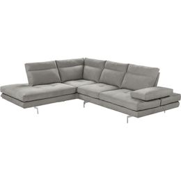 Calia italia Ecksofa &raquo;Toby Wing, B/T: 288/232 cm, Multifunktionssofa, Designsofa, L-Form&laquo; Sitztiefenverstellung und Armteilfunktion, F&uuml;&szlig;e chrom 