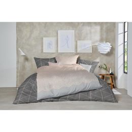 Primera Bettw&auml;sche &raquo;Feinbiber-Bettw&auml;sche&laquo; 2 Stk. samtweich und nat&uuml;rlich aus reiner Baumwolle rosa Mako-Satin, Obermaterial: 100% Baumwolle B/L: 155cm x 220cm