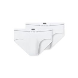 Schiesser Herren Rioslip "Cotton Flex", Gr. 7, wei&szlig;, Single Jersey, Obermaterial: 85% Baumwolle, 10% Polyamid, 5% Elasthan, Unterhosen,