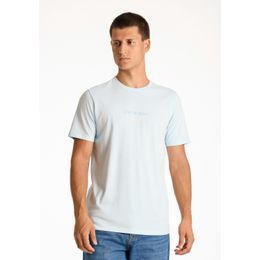 LINDBERGH Herren Kurzarmshirt "T-Shirt (Kurzarm) Relaxed Fit", blau, Gr. XL, unifarben, Obermaterial: 100% Baumwolle, Shirts