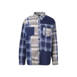 True Religion Hemd Herren Gr&ouml;&szlig;e XXL creme / dunkelblau / hellgrau