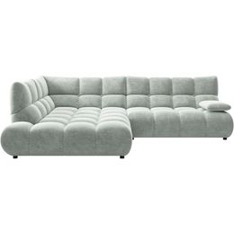 Home Affaire Ecksofa &raquo;Cozy Bubble, mit klappbarer Armlehne, Breite 289 cm&laquo; mit eleganter Steppung, Rundumbezug & weicher Polsterung grau 100% 