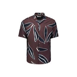 No Excess Button Up Shirt male size XL Chocolate / Black / White
