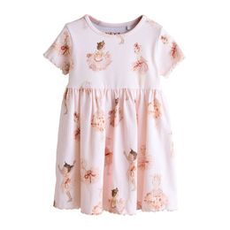 Next Kleid M&auml;dchen Gr&ouml;&szlig;e 92 beige / braun / cognac / ros&eacute;