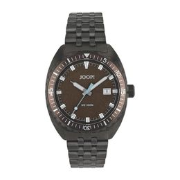 JOOP! Herren JOOP! Quarzuhr Armbanduhr, Herrenuhr, Edelstahlarmband, analog, Jahr, Monat braun Einheitsgr&ouml;&szlig;e