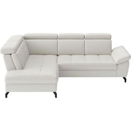 Sit & More sit&more Ecksofa &raquo;Vanity L-Form, B: 254 cm, Leder&laquo; Inkl.Sitz-,Kopf-und Armteilverstellung B/H/T: 254cm x 84cm x 197cm, NaturLEDER Stoff, Ottomane 
