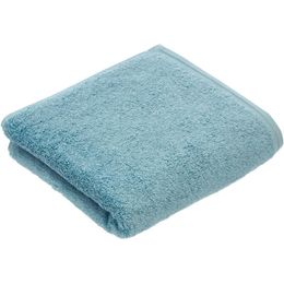 Vossen Gaestehandtuecher &raquo;Vegan Life&laquo; im Set, 100% vegan blau Webfrottier, Obermaterial: 100% Baumwolle B/L: 40cmx60cm, 3 Stk., Webfrottier