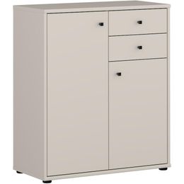 FORTE Kommode &raquo;Tempra, Kommode, 2 T&uuml;ren, 2 Schubk&auml;sten, viel Stauraum&laquo; B/H/T 73,7/85,5/34,8 cm beige B/H/T: 73,7cm x 85,5cm x 34,8cm, 2 Stk., 2 Stk.