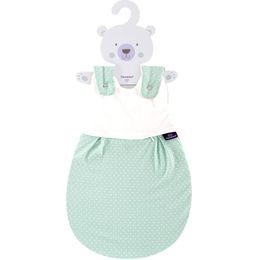 Tr&auml;umeland Babyschlafsack &raquo;Au&szlig;enschlafsack P&uuml;nktchen mint&laquo; gr&uuml;n Obermaterial: 100% Baumwolle 80/86, umlaufender Rei&szlig;verschluss