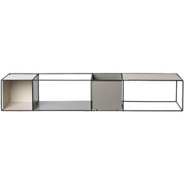 Creativ home Deko-Wandregal &raquo;Wandregal&laquo; 1 Stk. tlg. grau B/H/T: 90cm x 16cm x 16cm, offene F&auml;cher