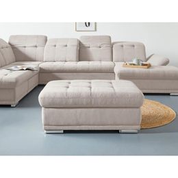 COTTA Hocker &raquo;Holiday&laquo; 1 Stk. tlg. grau 100% Polyester B/H/T: 112cm x 46cm x 72cm, Struktur fein
