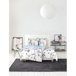 Esprit Wendebettw&auml;sche &raquo;Grace&laquo; 2 Stk. aus reiner Baumwolle und mit effekvoller Paspel blau Satin, 100% Baumwolle B/L: 135cm x 200cm, 1 Stk., 1 Stk., Satin, B