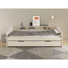 OTTO home Daybett &raquo;"REETE1", Stauraum, Funktionsbett, Kinderbett, inklusive Schubkasten&laquo; 90x200cm, 2 Schlafpl&auml;tze, mit Regalen, FSC zertifiziertes 