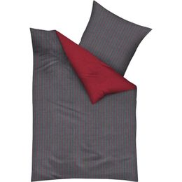 Kaeppel Bettw&auml;sche &raquo;Eternity&laquo; 2 Stk. rot Feinbiber, Obermaterial: 100% Baumwolle B/L: 135cm x 200cm, 1 Stk., 1 Stk., Feinbiber, B/L: 80cm x 80cm, 2 Stk.