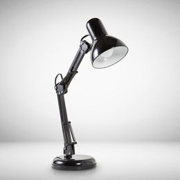 B.K.LICHT Schreibtischlampe &raquo;Draco&laquo; E14 Tischlampe, schwarz, Metall, Retro, Schreibtisch, dreh- u. schwenkbar schwarz 1, H: 54,5cm