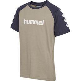 Hummel Shirt "Hmljr Logo T-Shirt S/S" in Khaki | Gr.: 122/128