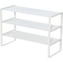 SPINDER DESIGN Schuhregal &raquo;REX SR 2&laquo; 1 Stk. tlg. Regal aus Stahl, wahlweise Breite 70 cm oder 100 cm wei&szlig; Stahl B/H/T: 70cm x 48,5cm x 29cm