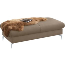W.Schillig Polsterhocker &raquo;piedroo, Designsofa mit tollem Sitzkomfort, bequem, L-Form&laquo; F&uuml;&szlig;e in Silber matt braun Longlife Xtra-Leder Z59: Glattleder 