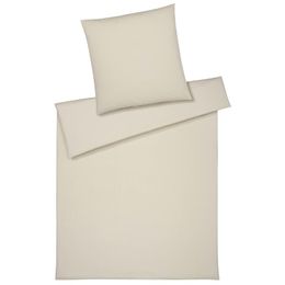 Elegante Bettw&auml;sche &raquo;Cord Jersey&laquo; 2 Stk. angenehmes Hautgef&uuml;hl beige Interlock-Jersey, Obermaterial: 100% Baumwolle B/L: 135cm x 200cm, 1 Stk., 1 Stk., 