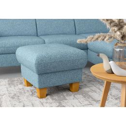 OTTO home Polsterhocker &raquo;Lindgren&laquo; mit Stauraum blau 100% Polyester B/H/T: 61cm x 46cm x 61cm, Struktur,mit Stauraum,ohne Federkern