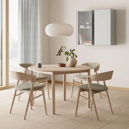 Esstisch &raquo;Findahl by Hammel Nohr Designtisch&laquo; &Oslash;120 cm, aus massiven Eichenholz, mit Verl&auml;ngerungsfunktion beige B/H/T: 120cm x 74cm x 120cm