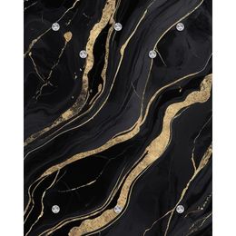 queence Garderobenpaneel &raquo;Wandgarderobe mit Motiv Marmor Abstrakt inkl. Edelstahlhaken&laquo; 1 Stk. tlg. HD Premium Druck auf Acrylglas schwarz Acrylglas, 