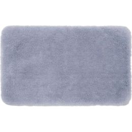 G&ouml;zze Badematte &raquo;&raquo;DELUXE&laquo;&laquo; rutschhemmend beschichtet fu&szlig;bodenheizungsgeeignet mit extra hohem Flor silber Polyester rechteckig (60cm x 100cm ), 1 Stk.